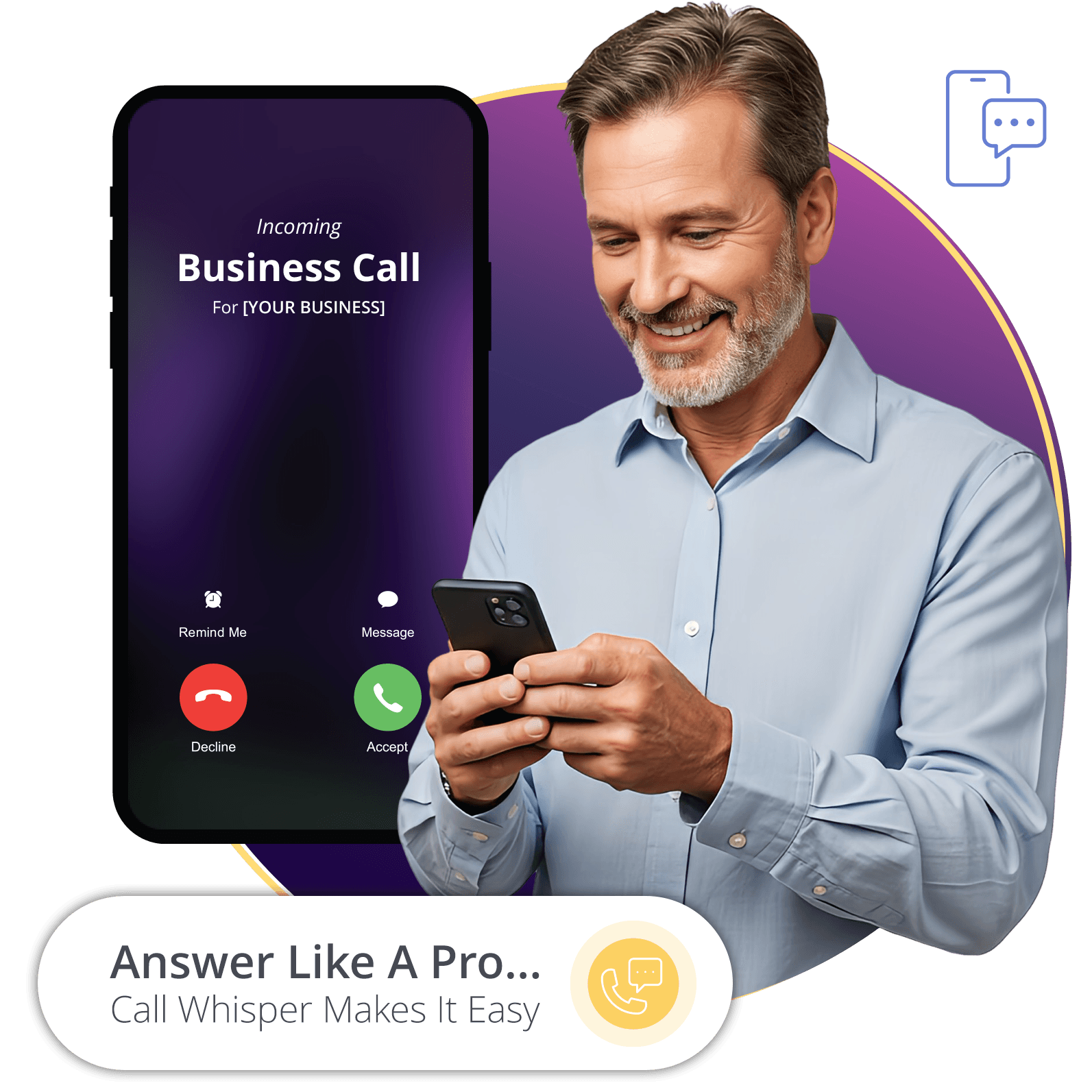 Call Whisper | Separate Work & Business Calls | Tamar Telecom
